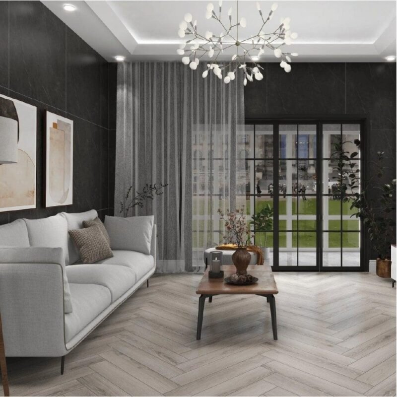 Furniture & Flooring Donegal | Decora 8mm Herringbone Lunar Grey